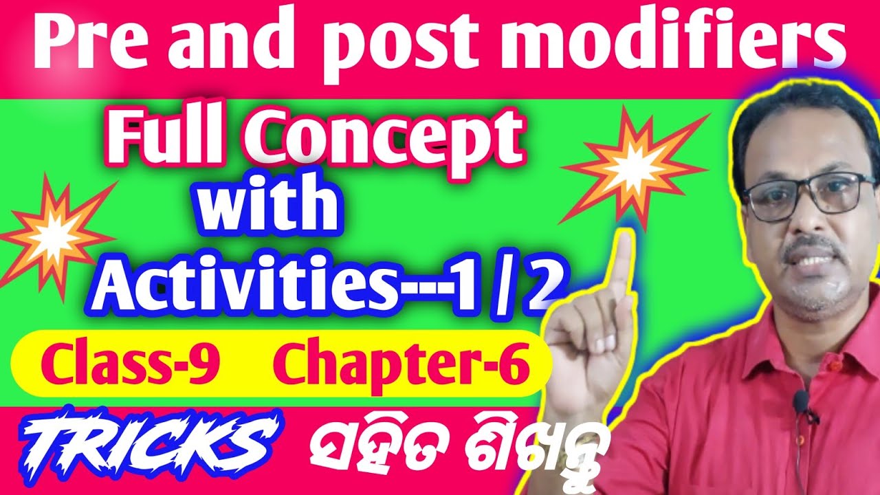 Learn Pre And Post Modifiers English Grammar Full Concept With