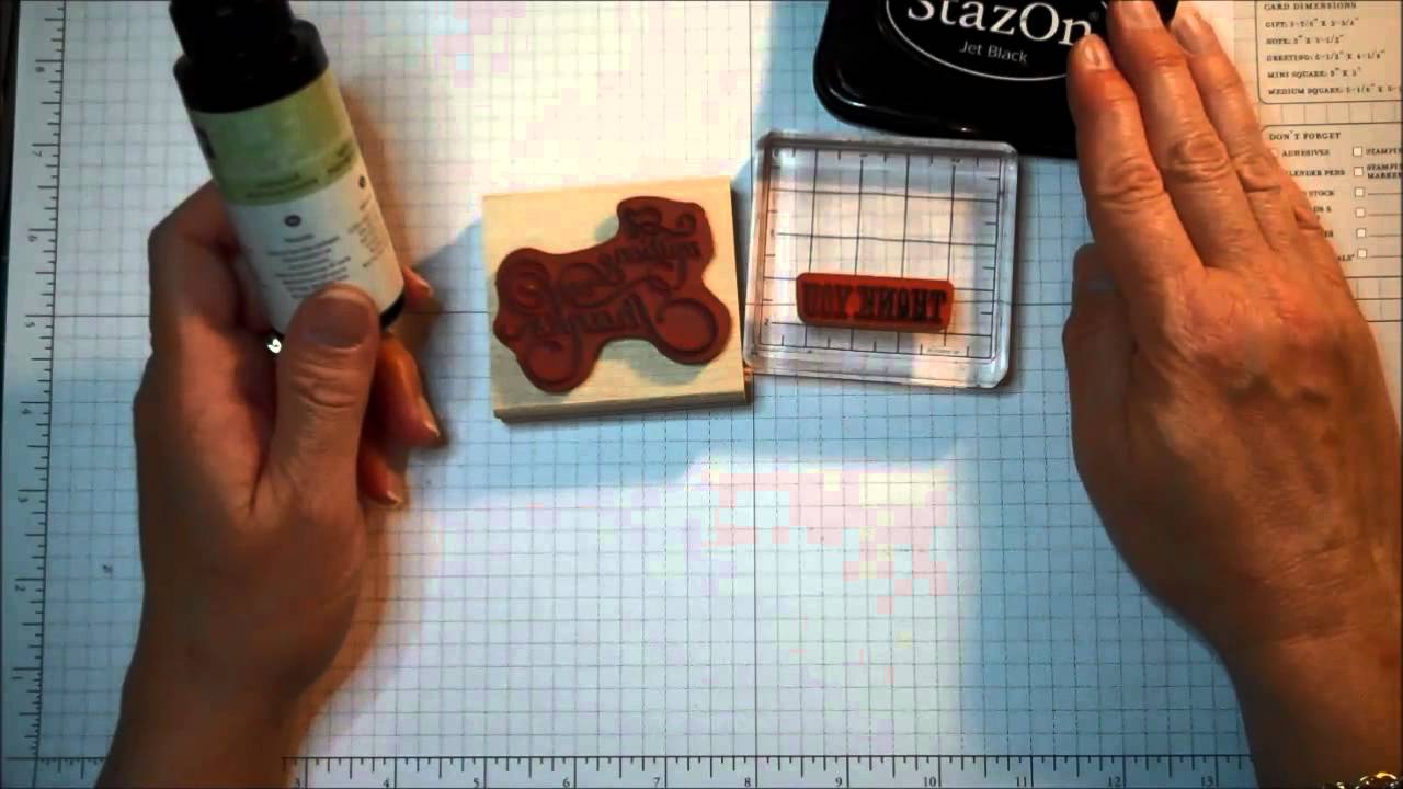 Stampin Up Stamping 101 Tool Tip Cleaning Stazon Ink From Stamps