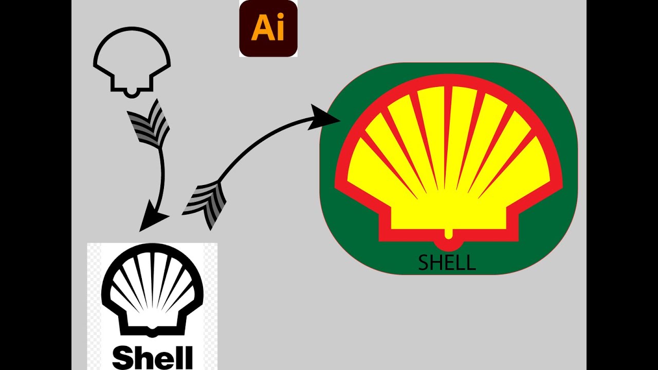 Shell Logo Logo Design In Adobe Illustrator Step By Step Youtube