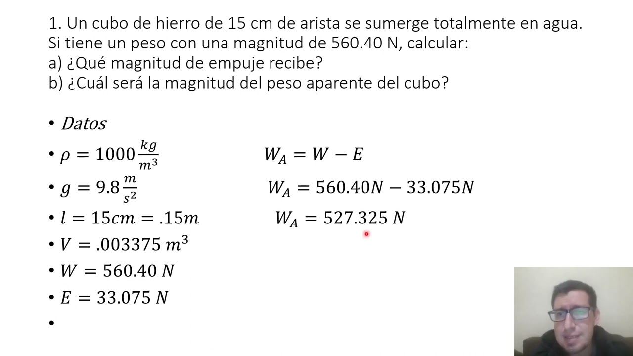 Ejemplos De Problemas De Principio De Arquímedes Youtube