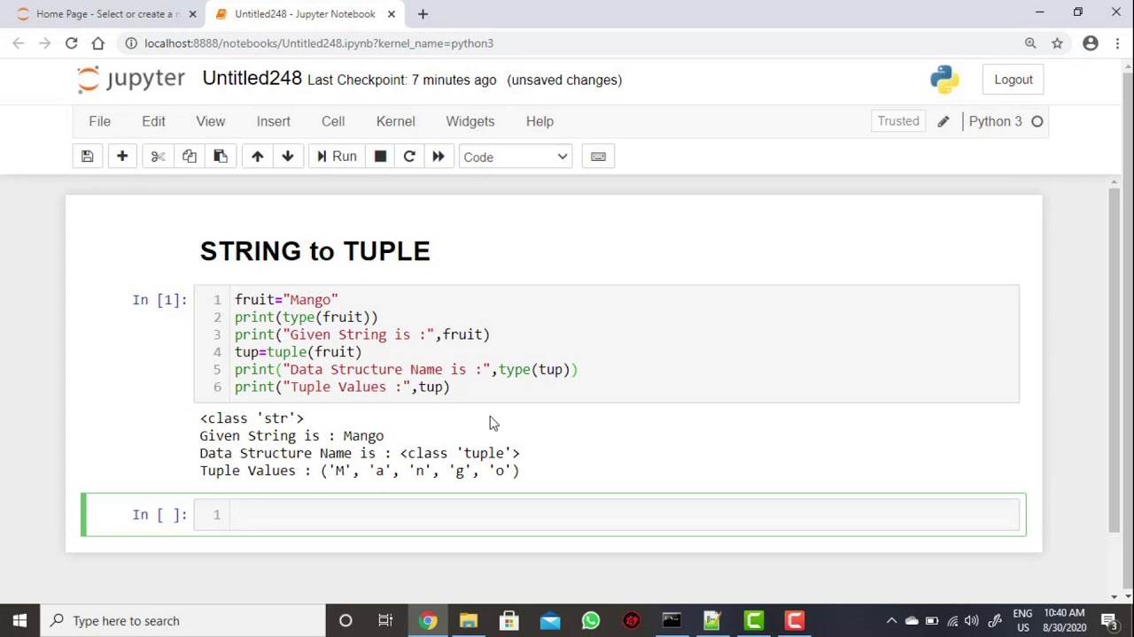 155 String To Tuple Conversion Youtube