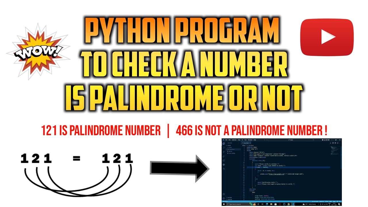 Palindrome Program In Python How To Create A Python Program To Check