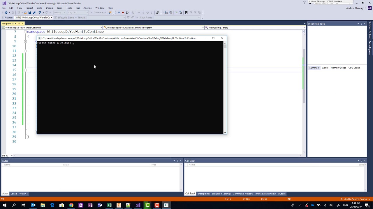 Programming C While Loop User Input Youtube