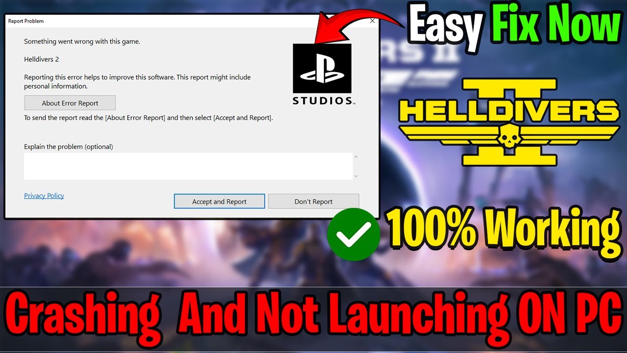How To Fix Helldivers 2 Crashing And Not Launching On Pc Youtube