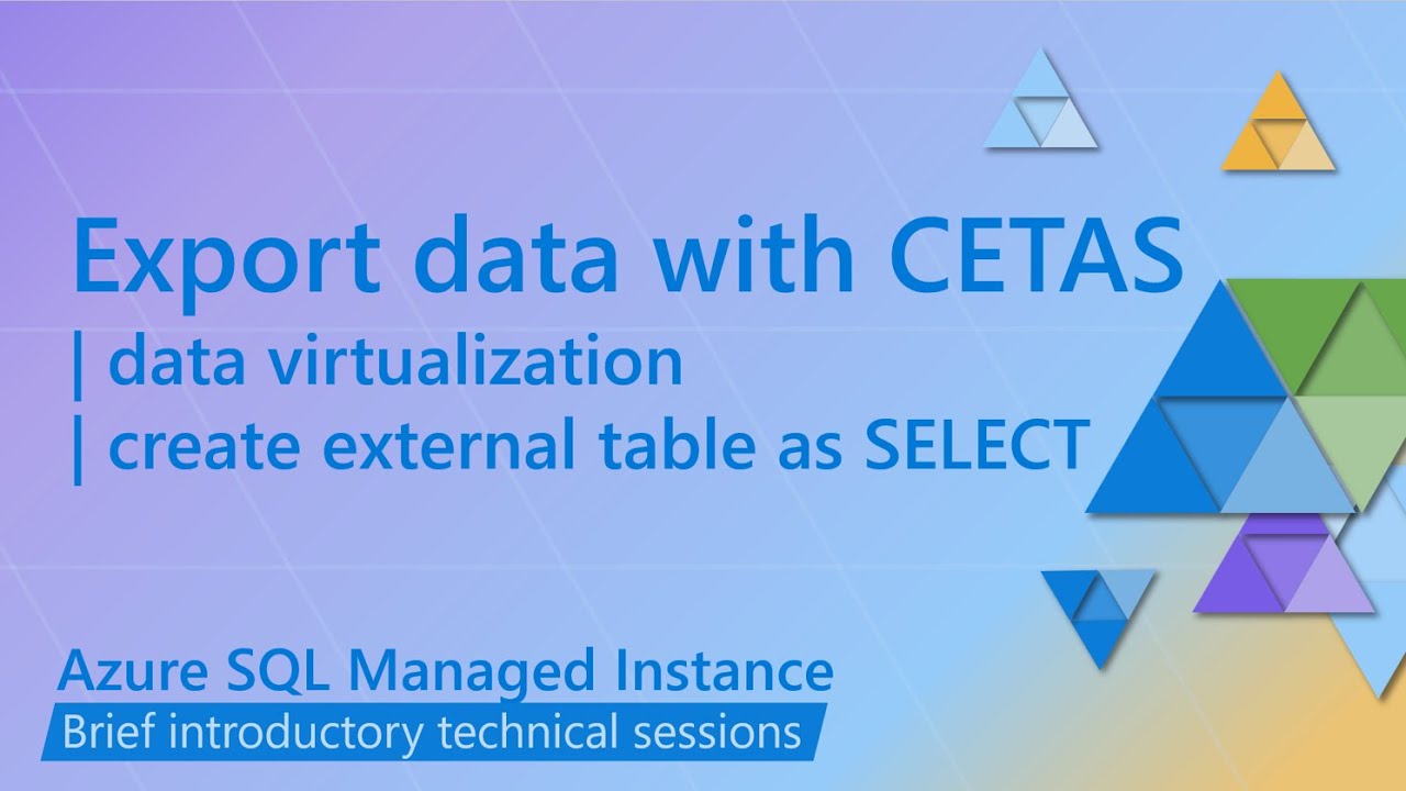 Data Virtualization Export With Cetas Youtube