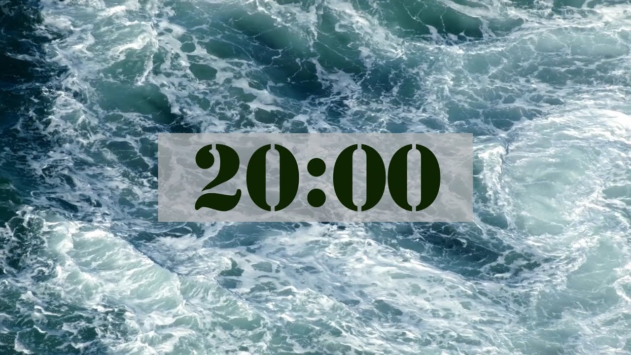 20 Minutes Ocean Timer With Ambient Sound Youtube