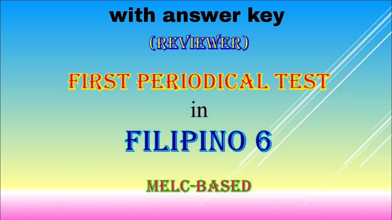 Grade 6 Summative Test Melc