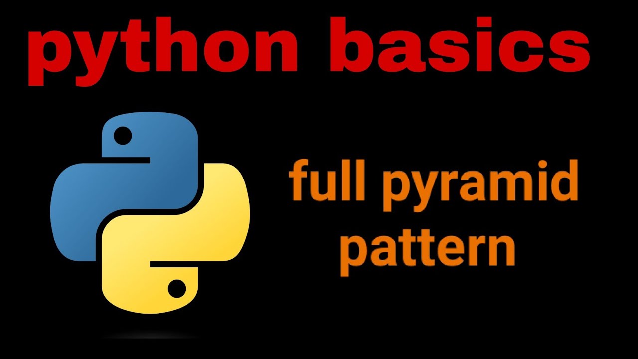 Write A Program In Python To Print Full Pyramid Pattern Youtube