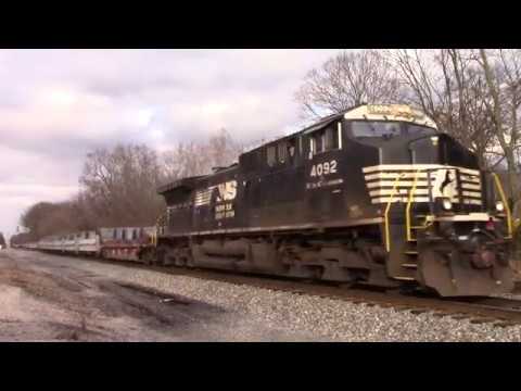 Norfolk Southern Ge Ac44c6m Southbound Coil Steel Train Youtube