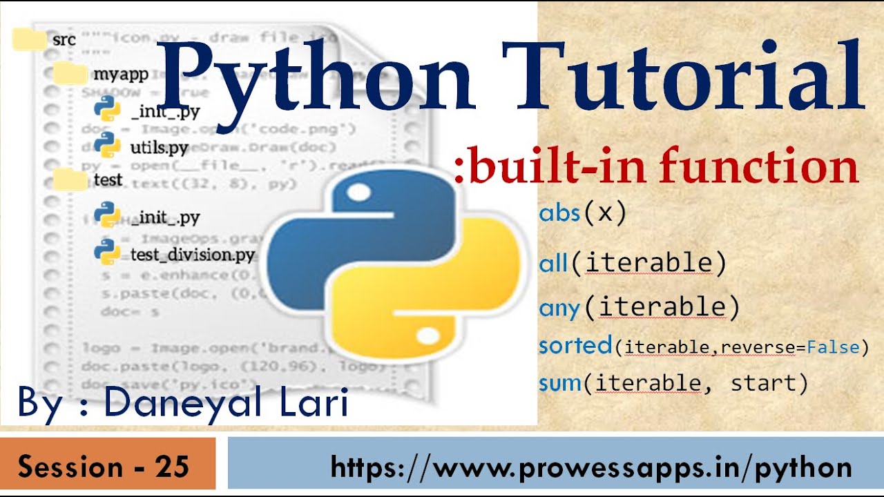 25 Python Tutorial For Beginners Built In Function In Python Youtube
