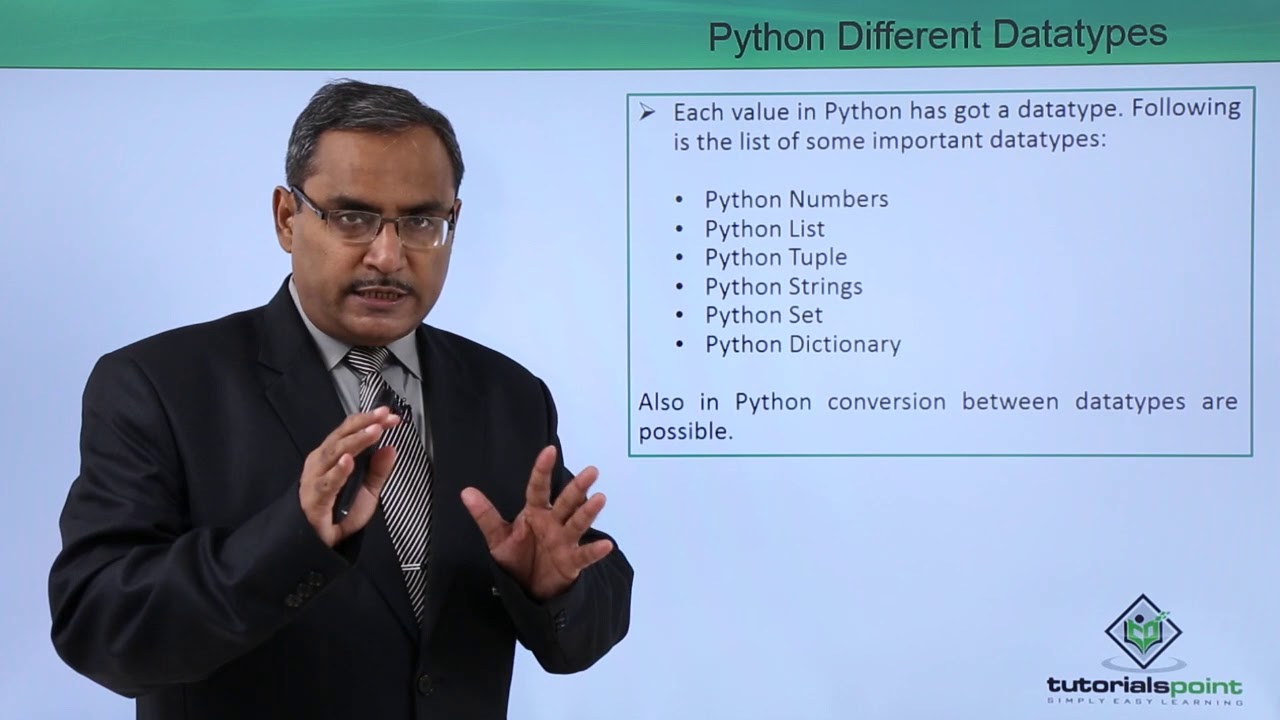 Python Different Datatypes Youtube