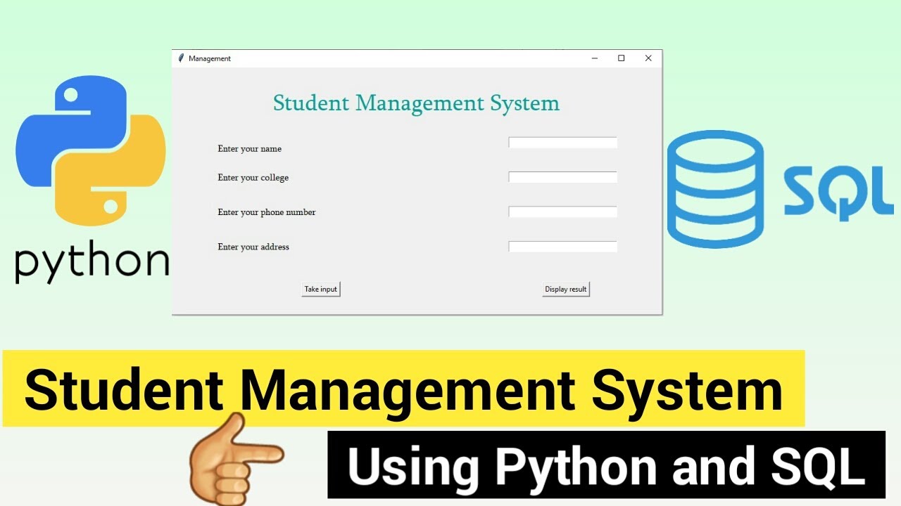 Student Management System Student Management System Using Python And