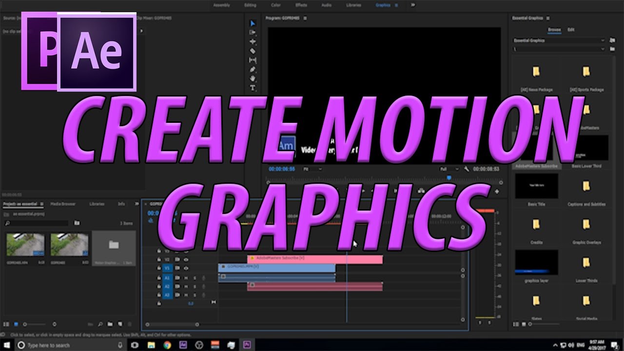 How To Create Motion Graphics Templates With Essential Graphics In