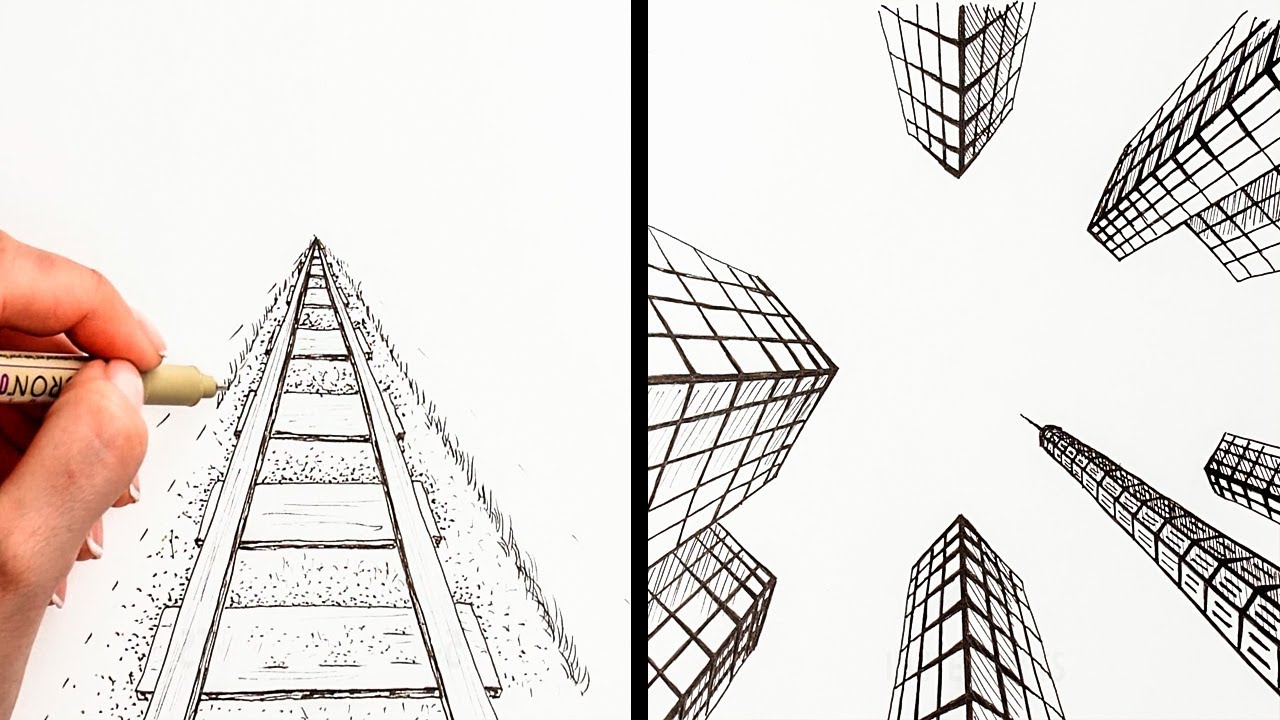 Mesmerizing Perspective Drawing Tutorial 20 Drawing Hacks Youtube