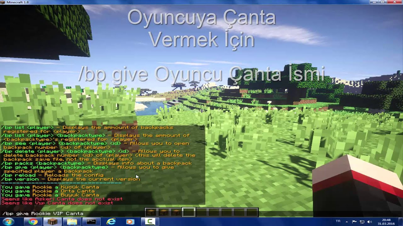 Backpack Minecraft Plugin Youtube