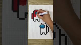 Diy Papercraft Pixel Art 3d Among Us Doovi