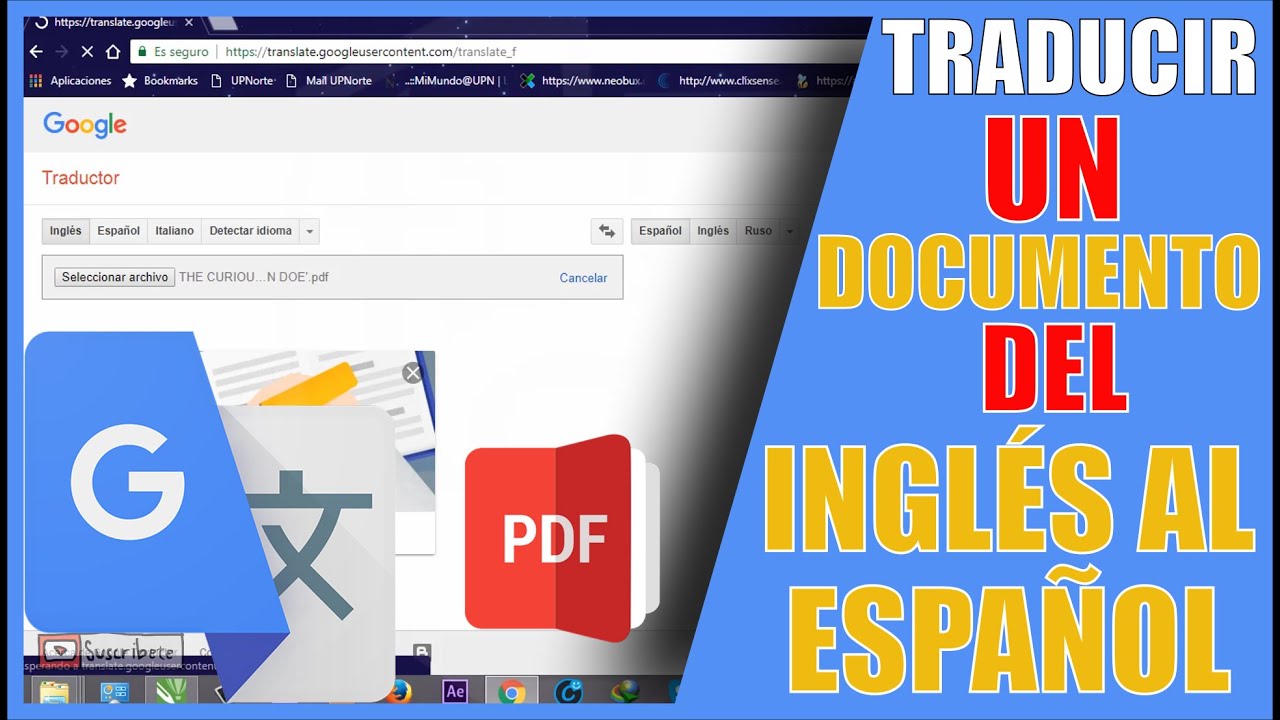 Como Traducir Un Documento Pdf Del Ingles Al Español Sin Programas