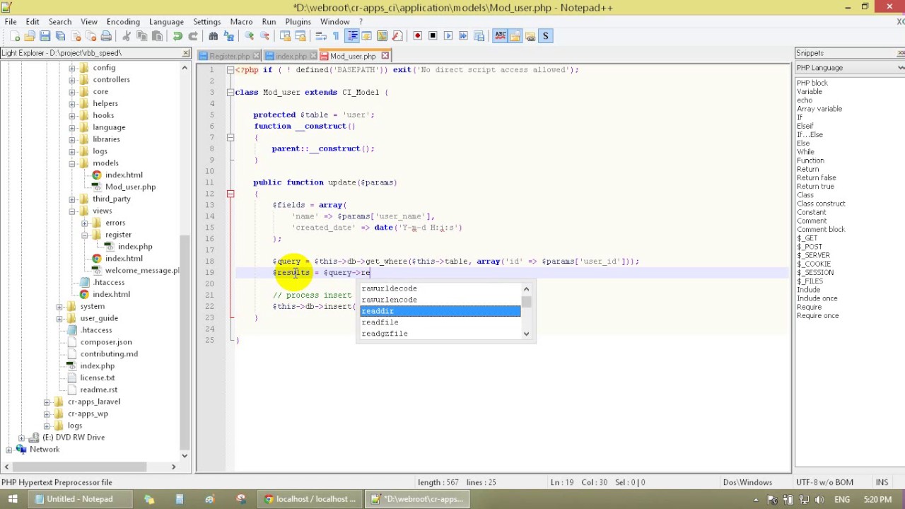 Codeigniter 3 Tutorial 3 Insert Update Delete Select With Mysql Table