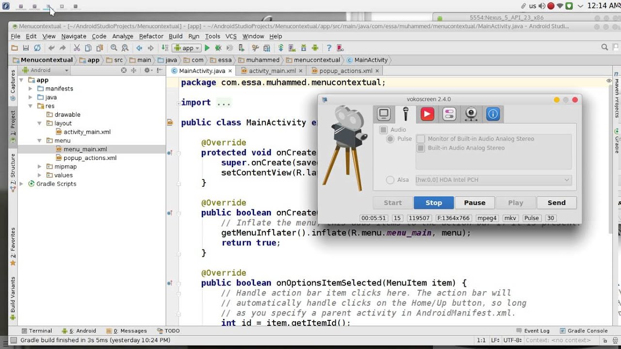 107 Android Studio Context Menu Youtube