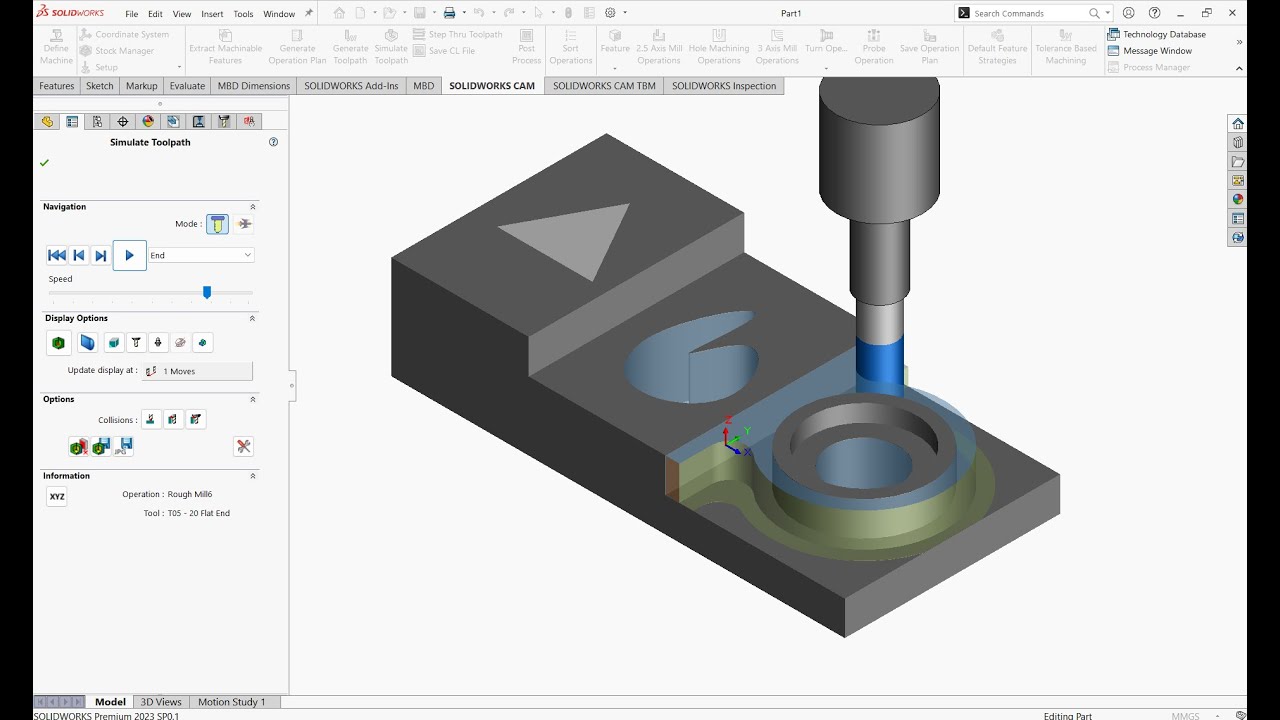 Solidworks Cam Tutorial For Beginners Youtube