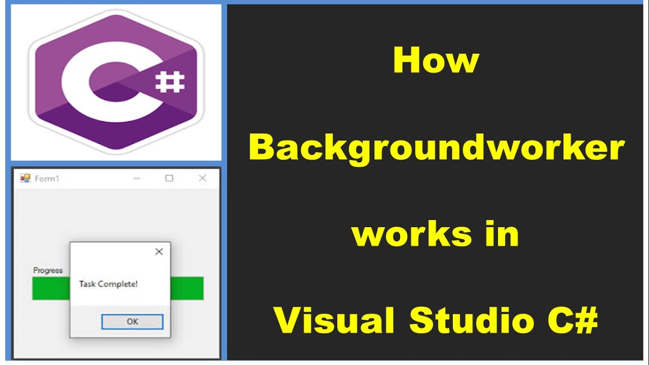 How Backgroundworker Works In Visual Studio C Youtube