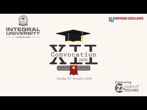 Xii Convocation 2020 Integral University Lucknow India Youtube