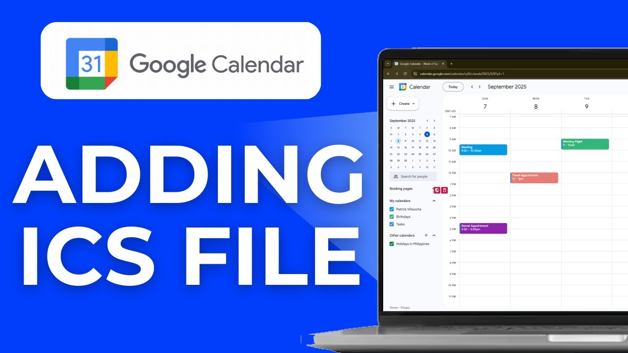 How To Add Ics File To Google Calendar Full Guide Youtube