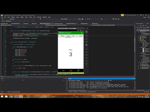 Xamarin Android Tutorial 11 Sliding Tab Layout Youtube