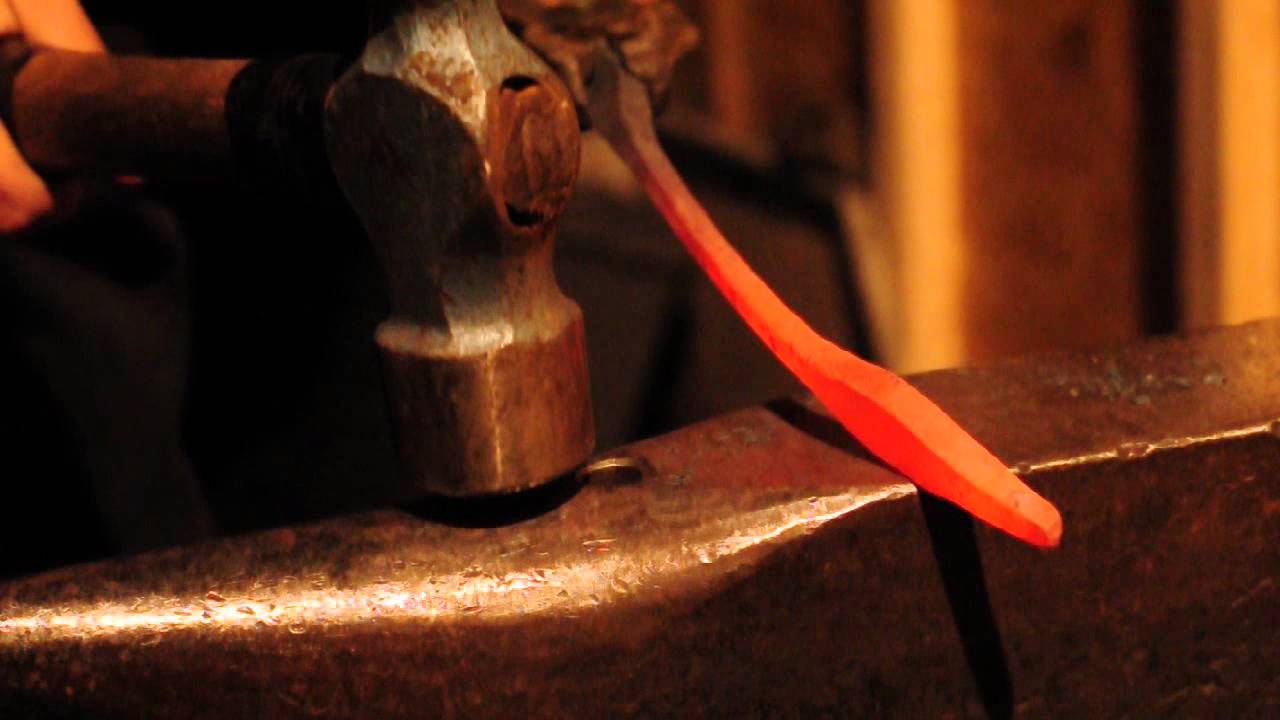 Forging A Simple Door Handle Youtube