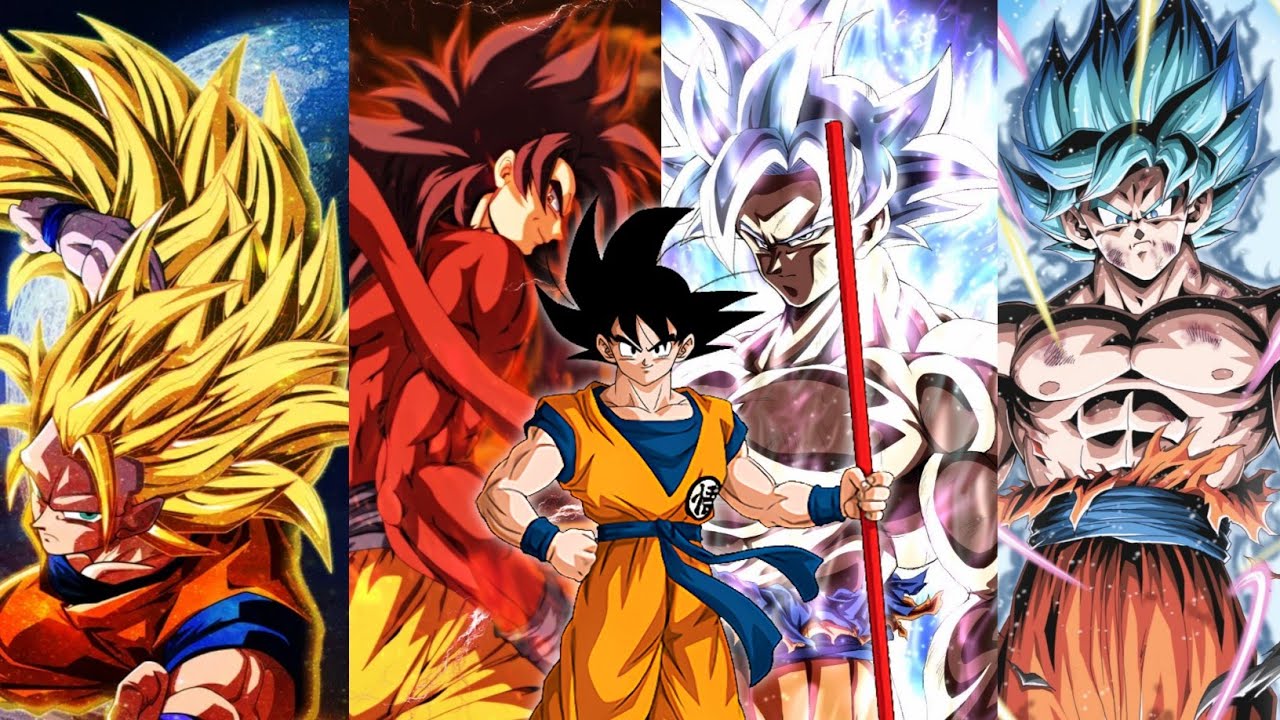 Son Goku All Transformations Forms And Finisher 1984 2024 Youtube