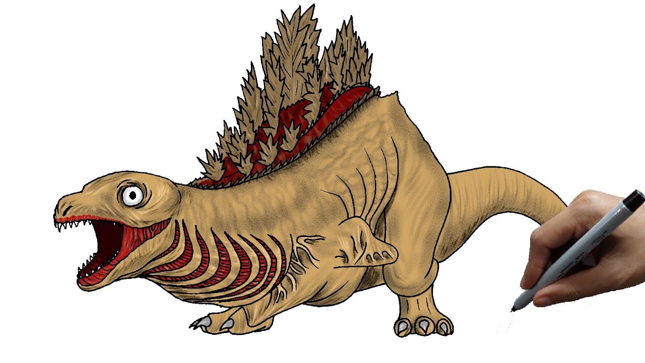 How To Draw Shin Godzilla Step By Step Youtube
