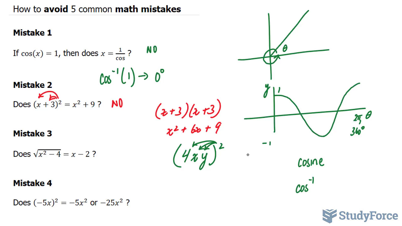 Avoiding 5 Common Math Mistakes Youtube