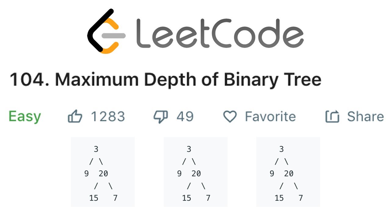 Leetcode Maximum Depth Of A Binary Tree Solution Explained Java Youtube