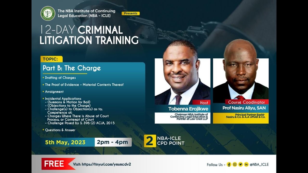 Criminal Litigation Training Day 2 Youtube