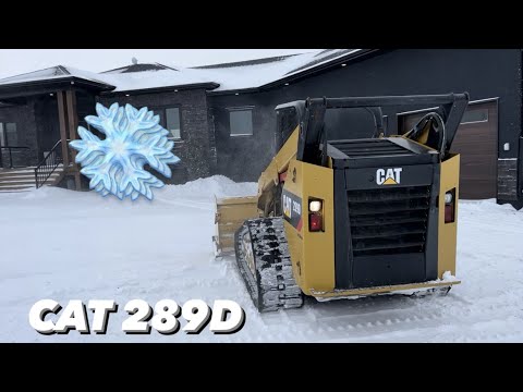 Cat 289d Clearing Canadian Snow Youtube