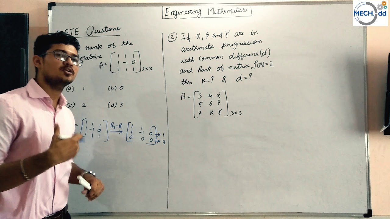 Matrix Part 8 Engineering Mathematics For Gate Youtube