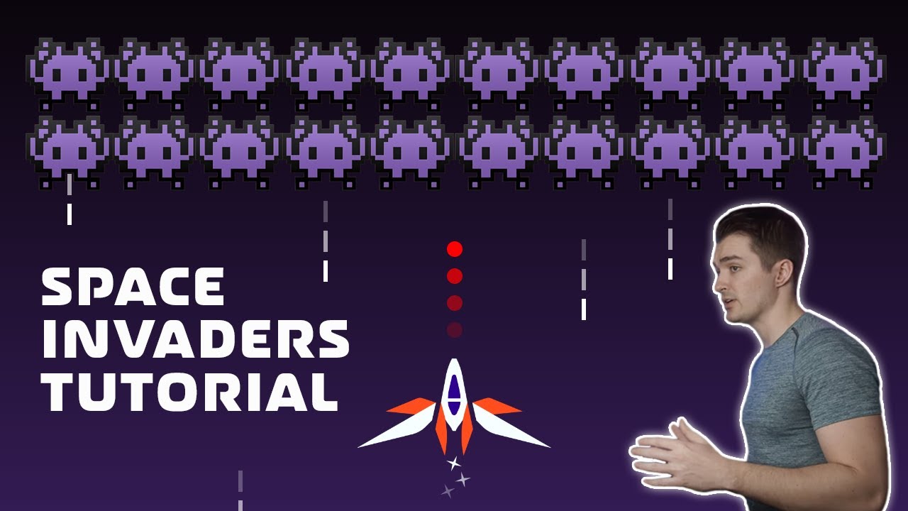 Space Invaders Game Tutorial With Javascript And Html Canvas Youtube