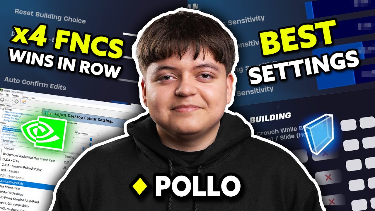 Pollo New Fortnite Settings That Won Him 4 Fncs In A Row рџџ Youtube