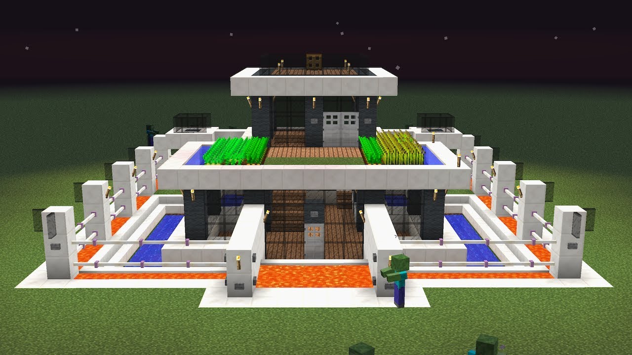 Minecraft How To Build A Mob Proof Survival House Youtube