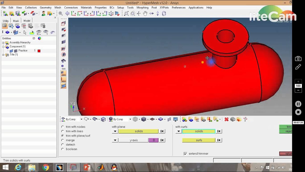 Hypermesh Simple 3d Meshing Tutorial Youtube