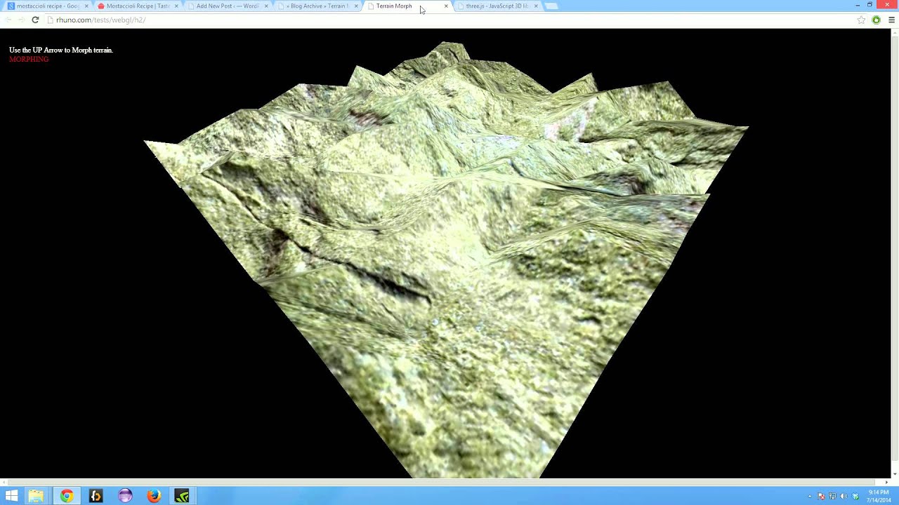 Threejs Terrain Morph Demo Youtube