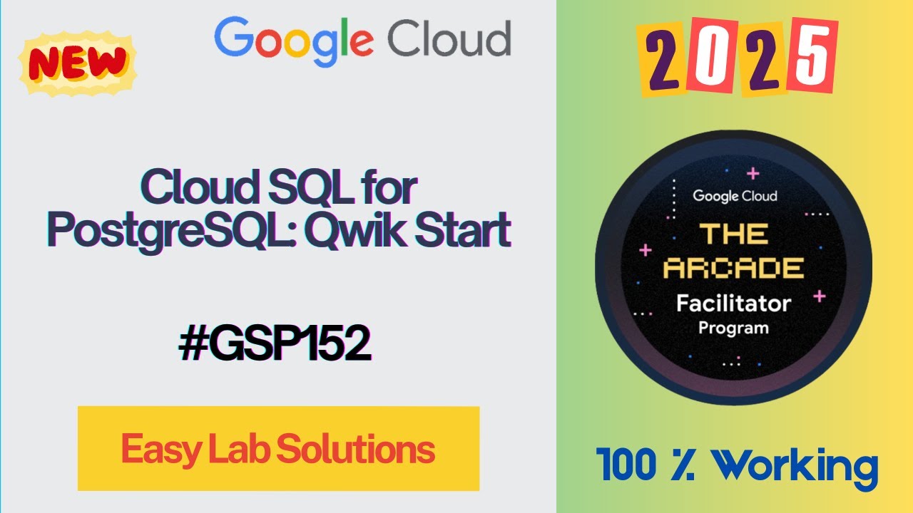 Cloud Sql For Postgresql Qwik Start Gsp152 Qwiklabs Arcade Youtube