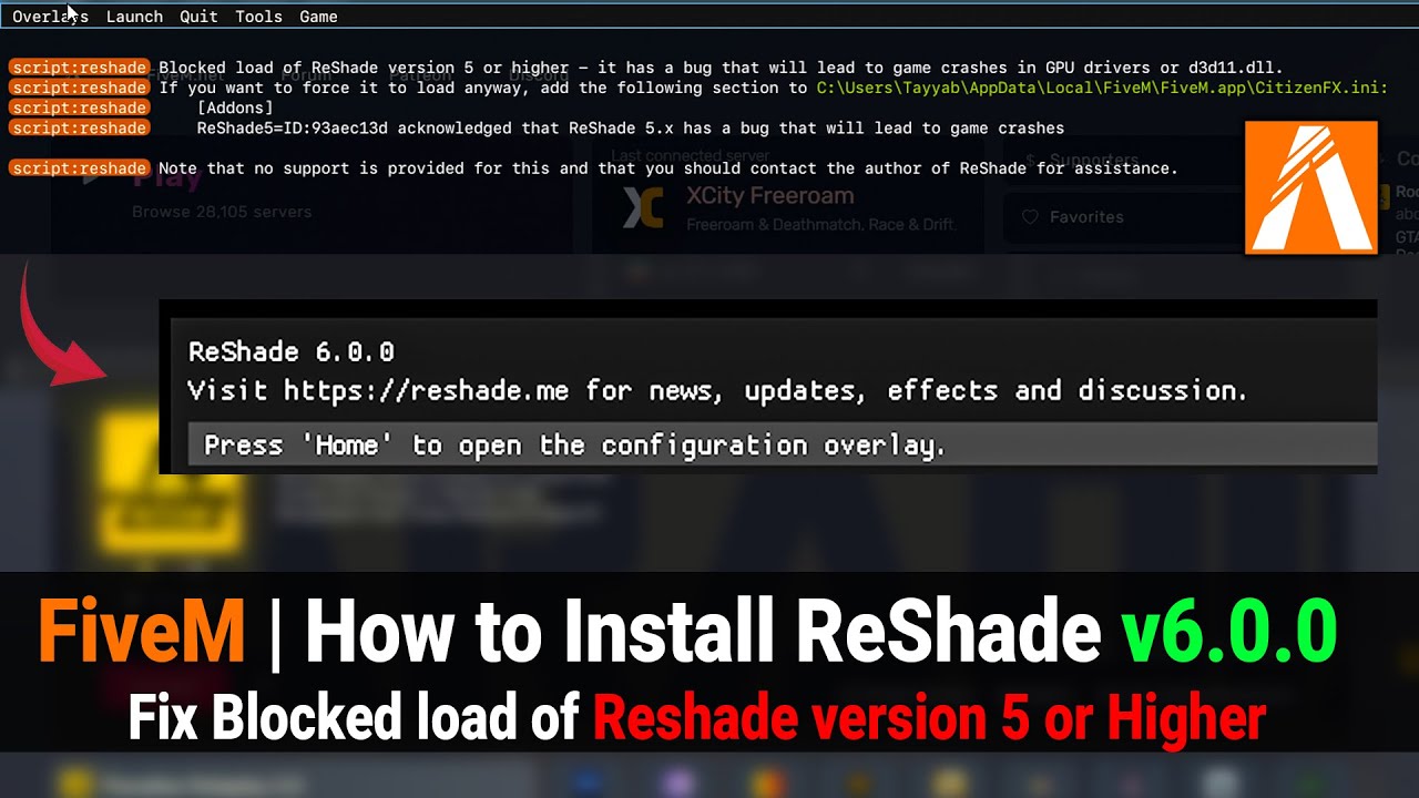 Fivem How To Install Reshade V6 0 0 Fix Fivem Blocked Load Of