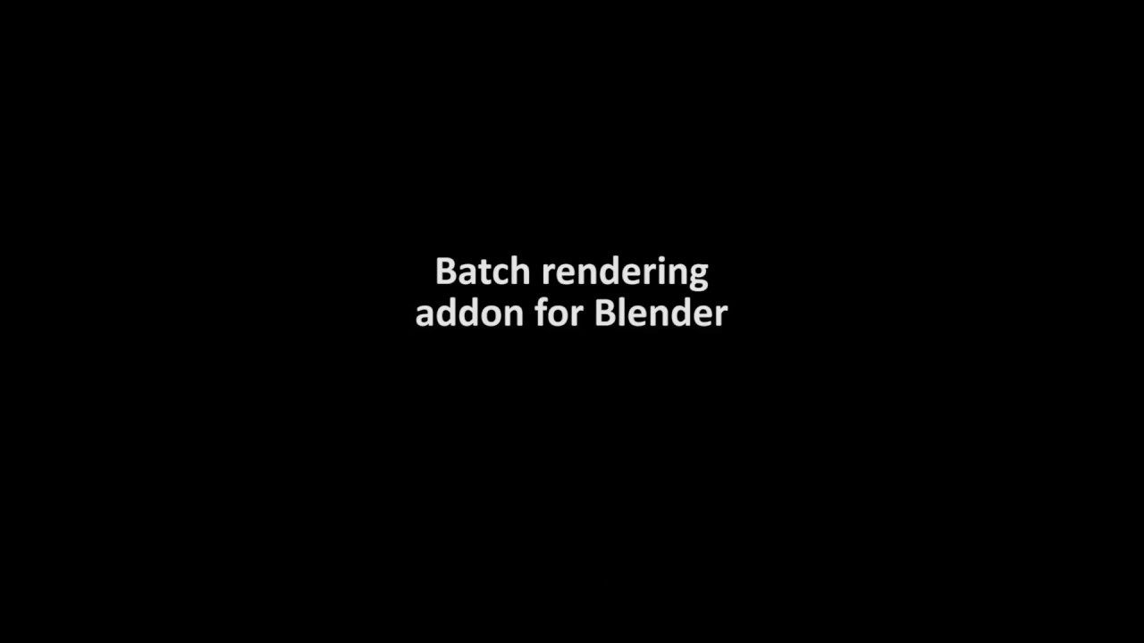 Simple Batch Render Youtube