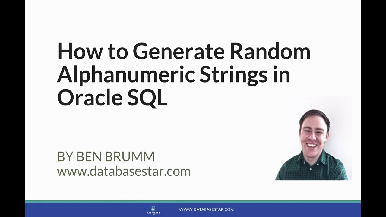 Oracle Sql Generate Random Alphanumeric String Youtube