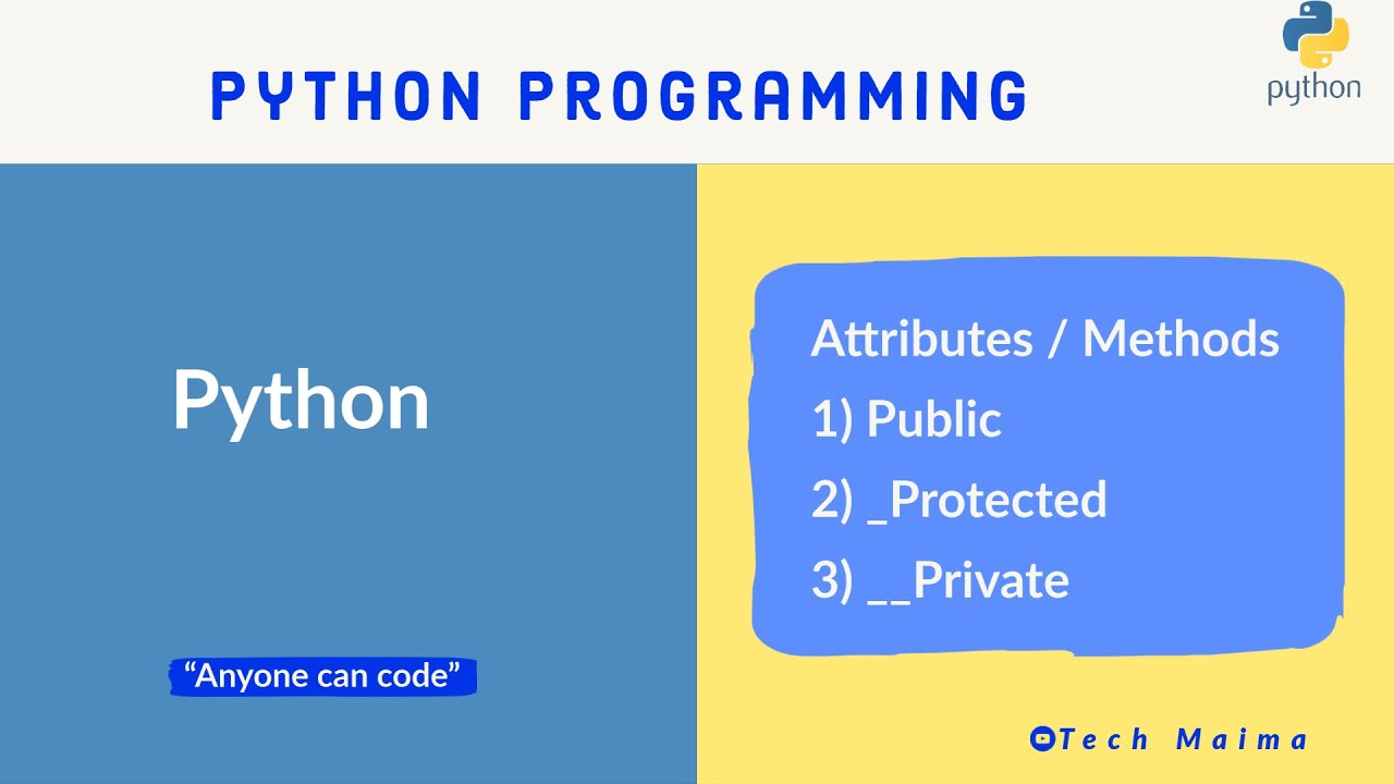 Attributes And Methods In Python Public Protected Private
