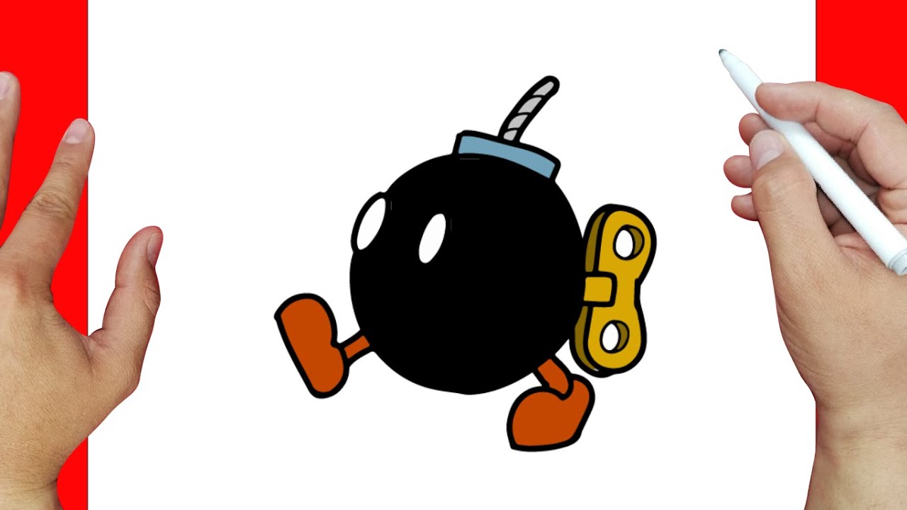 Como Dibujar La Bomba De Mario Bros Dibujos Fáciles Youtube