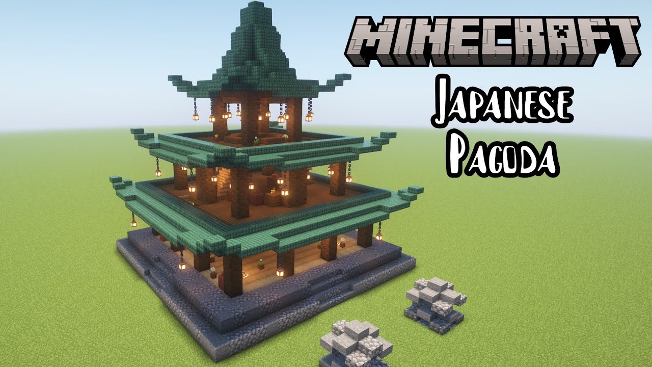 Minecraft How To Build A Japanese Pagoda Tutorial Youtube