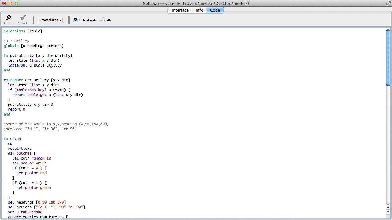 Netlogo Code Preptews