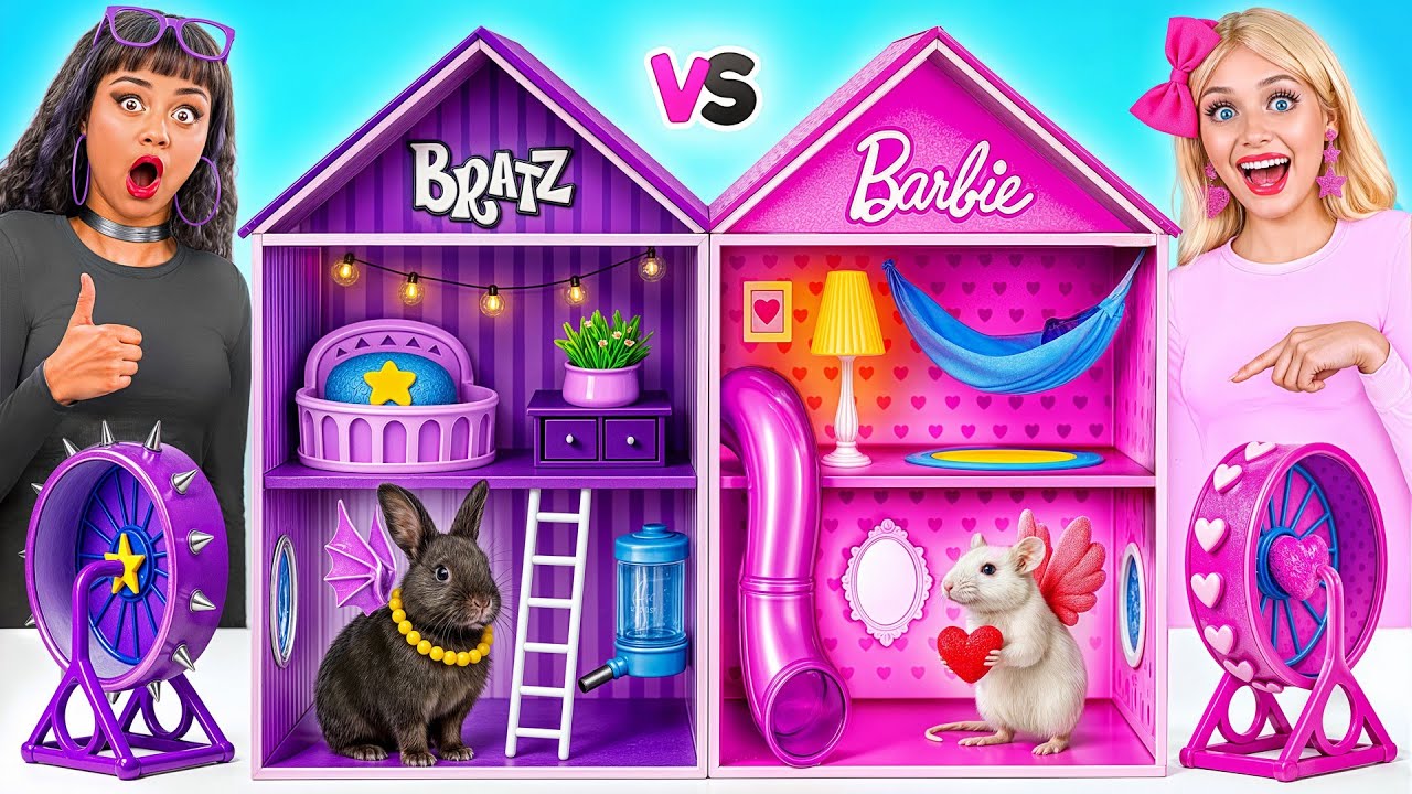 Rumah Satu Warna Tantangan Untuk Hewan Peliharaan Barbie Vs Bratz